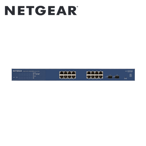 16-Port Gigabit Ethernet Smart Switch with 2 Dedicated SFP Ports(GS716 ...